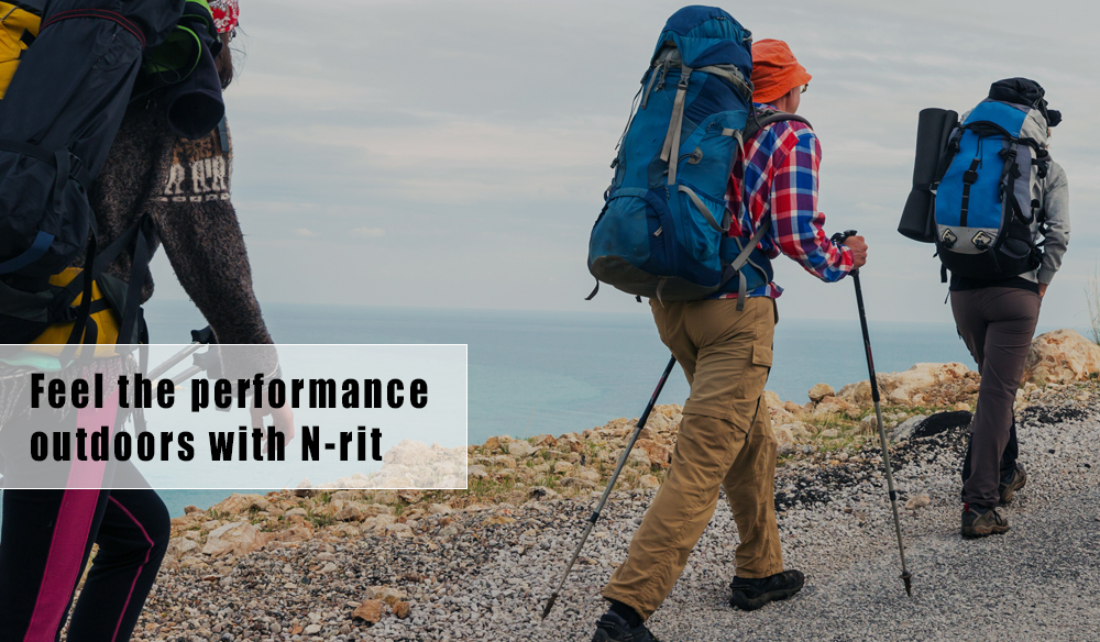 n-rit [엔릿] 클리테 엑스 등산스틱 카보날 4단 - 핫트랙스